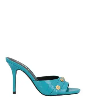 Versace Sandals In Calfskin With Studs And Crocodile Print
