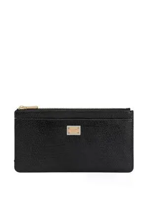 Dolce & Gabbana Zip-top Leather Wallet - Black