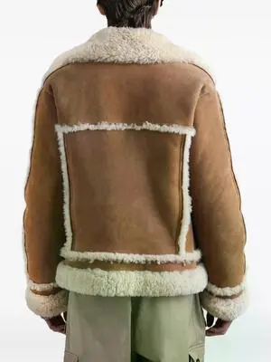 Dolce & Gabbana Suede Shearling Jacket - Brown