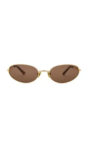 LUV LOU X Whitney Port The Rose Sunglasses - Gold & Tan Mono
