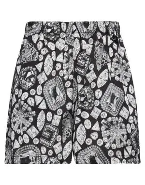 GAELLE PARIS Viscose Multicolor Printed High Waisted Shorts