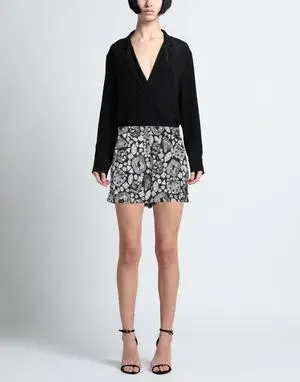 GAELLE PARIS Viscose Multicolor Printed High Waisted Shorts