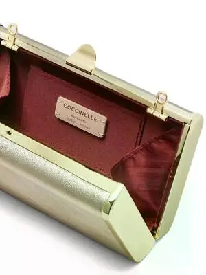 COCCINELLE Liv Metallic-finish Box Shoulder Bag - Yellow