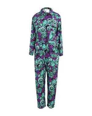 8PM Floral-print Jumpsuit With Belt - Purple