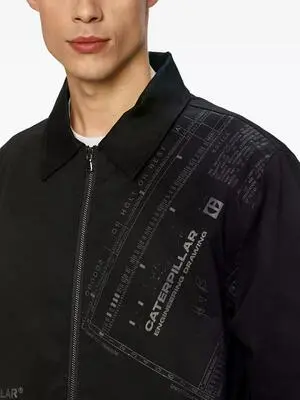 CATERPILLAR Engineering-print Zipped Shirt Jacket