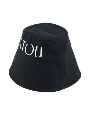PATOU Cotton Gabardine Bucket Hat - Black