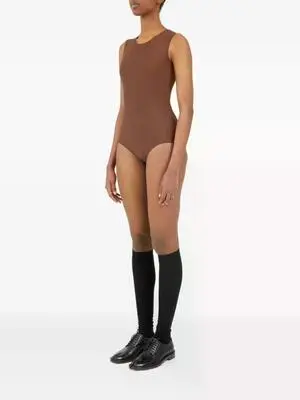 MAISON MARGIELA Sleeveless Bodysuit - Brown