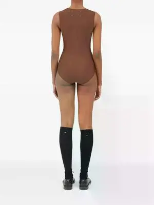 MAISON MARGIELA Sleeveless Bodysuit - Brown