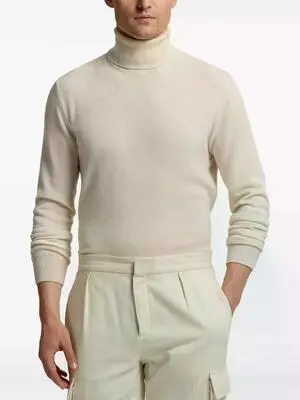 Ralph Lauren Purple Label Cashmere Turtleneck Sweater - White