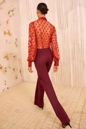 Ulla Johnson Quartier Mid-rise Pants - Bordeaux