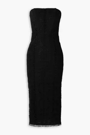 Charo Ruiz Ibiza Charo Ruiz Ibiza Ynisa Broderie Anglaise Cotton-Blend Midi Dress - Black
