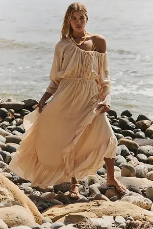 Free People Shore Chic Maxi Dress In Buttercream - 69% Off | Editorialist