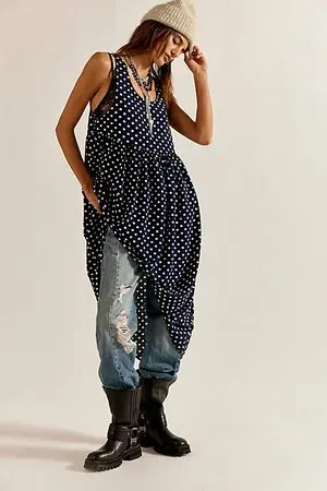 Free People Polka Dot Midi Dress