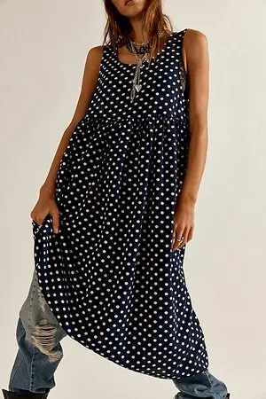 Free People Polka Dot Midi Dress