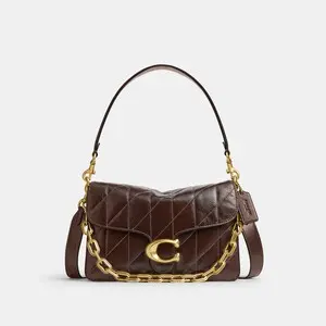 COACH COACH Quilted Chain Tabby Shoulder Bag Brass/maple