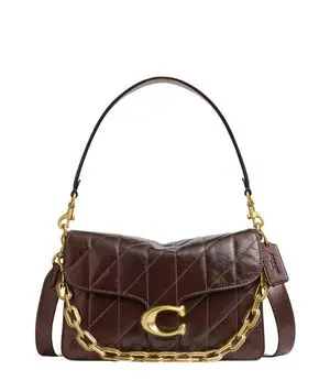 COACH Quilted Chain Tabby Shoulder Bag Brass/maple