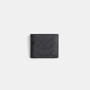 COACH Restored Coin Wallet In Signature Canvas - Charcoal