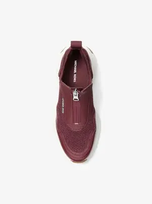 Michael Kors Zuma Mixed-media Trainers - Red