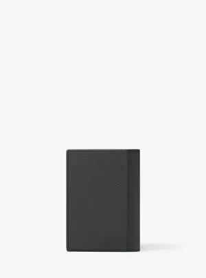 Michael Kors Hudson Pebbled Leather Folio Card Case In By