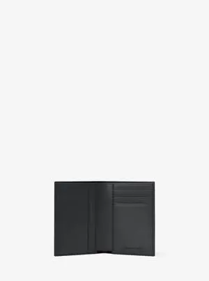 Michael Kors Hudson Pebbled Leather Folio Card Case In By