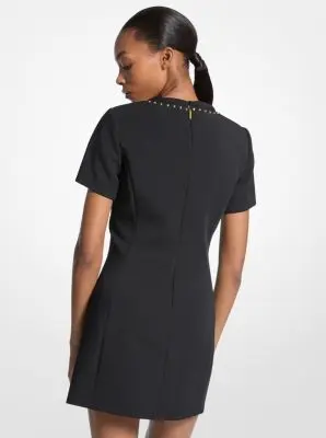 Michael Kors Studded Stretch Crepe Shift Dress