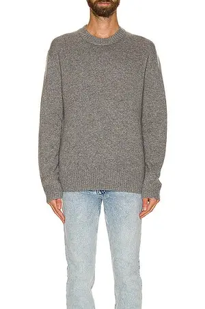 FRAME Crew Neck Cashmere Sweater - Gris