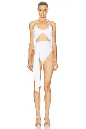 Alaïa One Piece Swimsuit - Blanc