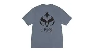 StÜssy Spade Pigment Dyed Tee Shirt - Navy Blue