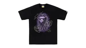 A BATHING APE Firework Ape Head I Tee Shirt - Black