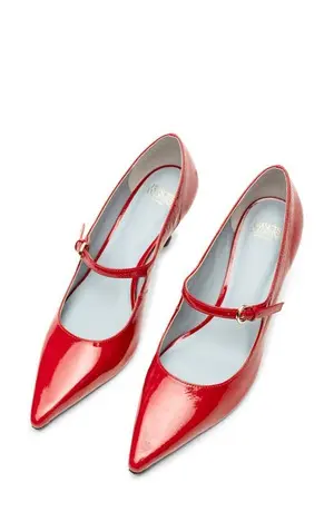 FRANCES VALENTINE Naomi Pointed Toe Mary Jane Pump - Red