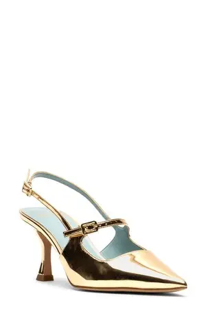 FRANCES VALENTINE Vivi Pointed Toe Slingback Pump - Gold