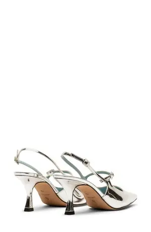 FRANCES VALENTINE Vivi Pointed Toe Slingback Pump - Silver