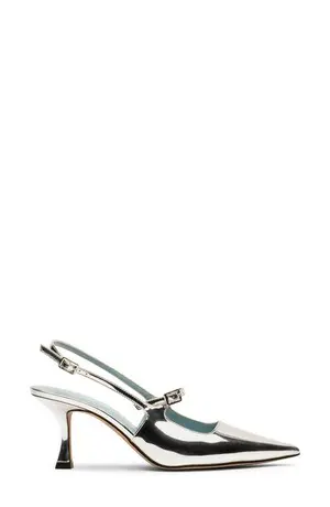 FRANCES VALENTINE Vivi Pointed Toe Slingback Pump - Silver