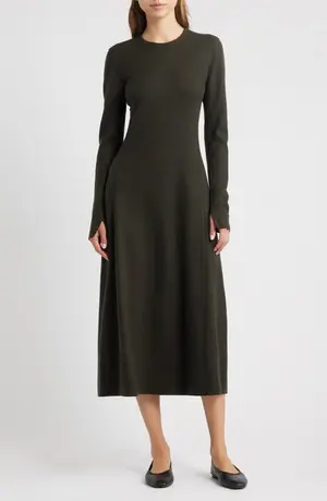 Rag & Bone Yan Long Sleeve Wool Sweater Dress