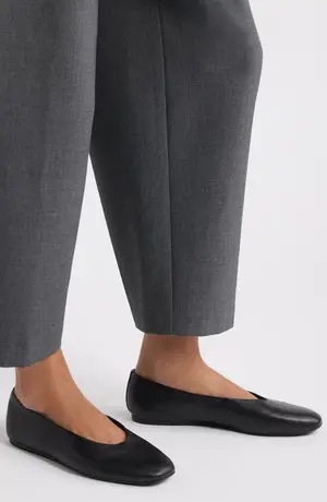 Nordstrom Maddox Leather Ballet Flats - Black