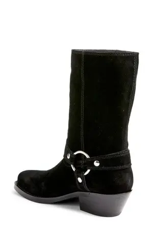 Nordstrom Motobella Moto Boots - Black Suede