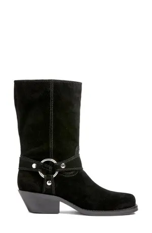 Nordstrom Motobella Moto Boots - Black Suede