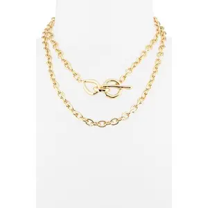 Nordstrom Toggle Closure Oval Link Chain Necklace - Gold