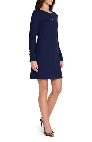 TAHARI ASL Bow Detail Long Sleeve Minidress