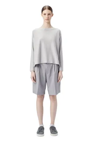 Gobi Cashmere Boatneck Sweater In Cotton, Silk, And Cashmere Blend - Wind Chime