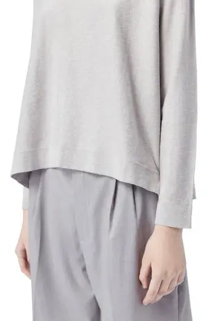 Gobi Cashmere Boatneck Sweater In Cotton, Silk, And Cashmere Blend - Wind Chime