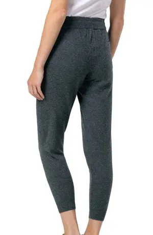 GOBI MONGOLIAN CASHMERE Cuffed Cashmere Jogger - Plum Kitten