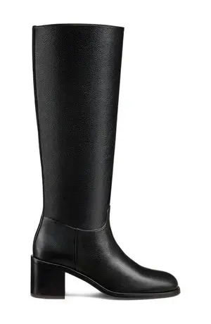 STUART WEITZMAN Finn Knee High Leather Boots - Black