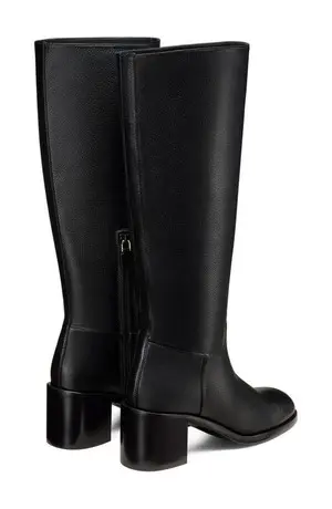 STUART WEITZMAN Finn Knee High Leather Boots - Black