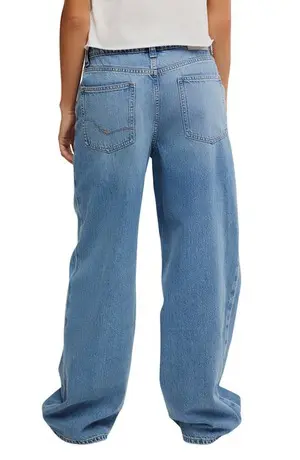 Free People Nia Exposed Button Wide Leg Jeans - Friday