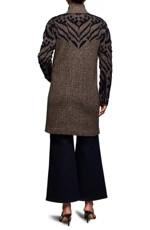NIC+ZOE Tufted Detail Double Knit Coat
