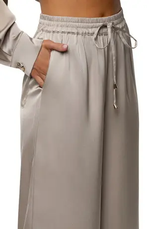 JLUXLABEL Sunny Day Wide-leg Pants - Beige
