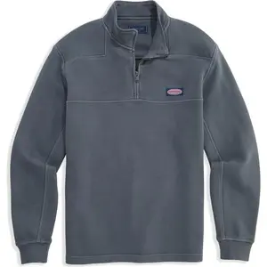 Vineyard Vines Quarter-zip Stand Collar Pullover - Ash Gray