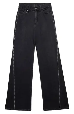 7 For All Mankind Lotta Seamed Patch Pocket Wide Leg Jeans