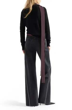 7 For All Mankind Lotta Seamed Patch Pocket Wide Leg Jeans